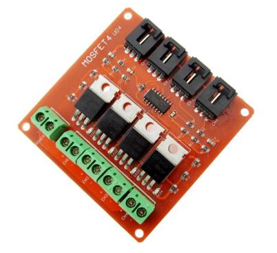 Tarjeta driver mosfet 4 IRF540 | Didácticas Electrónicas I+D