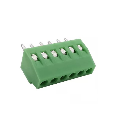 Bornera 6P Verde KF128 - 2.54mm | Didácticas Electrónicas I+D
