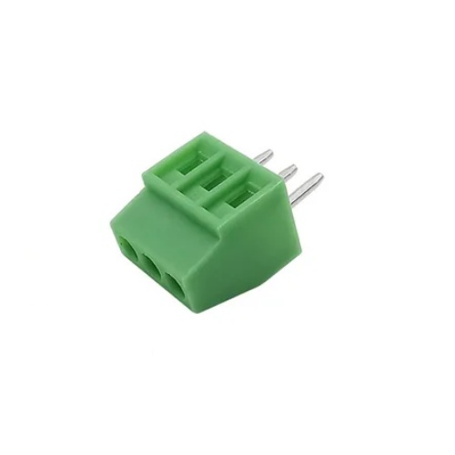 Bornera 3P Verde KF128 - 2.54mm | Didácticas Electrónicas I+D