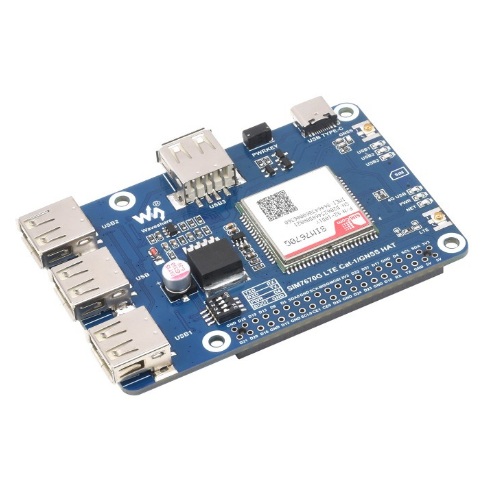 Módulo HAT Cat-1/GNSS para Raspberry Pi, basado en el módulo SIM7670G ...