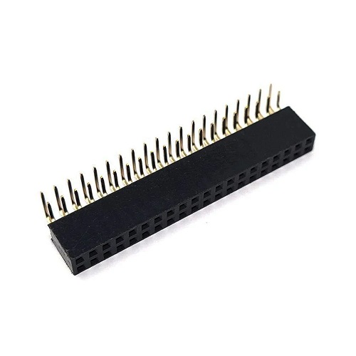 Header GPIO 2x20 para Raspberry Pi. En ángulo | Didácticas Electrónicas I+D