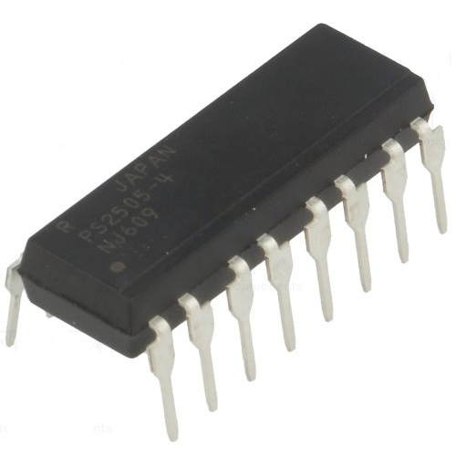 Optoaislador salida transistor. 4 canales. PS2505-4. Original | Didácticas Electrónicas I+D