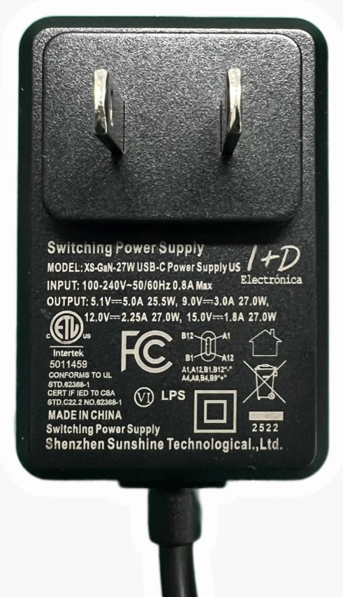 Adaptador de alimentación para Raspberry Pi 5. 5V, 27W. USB tipo C ...