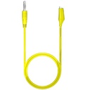 Cable banana-caimán. 4mm, 15A. Azul | Didácticas Electrónicas I+D